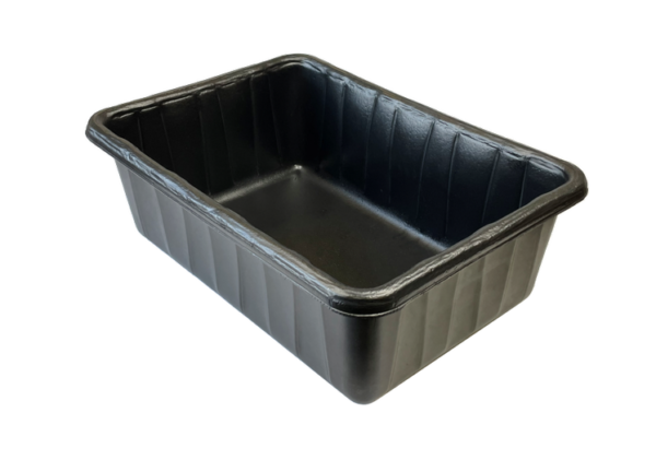 Material Handling Tote - Reusable Plastic Tote - Wire Bail Stacking Tote
