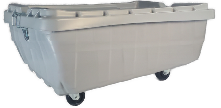 Material Handling Tote - Reusable Plastic Tote - Wire Bail Stacking Tote
